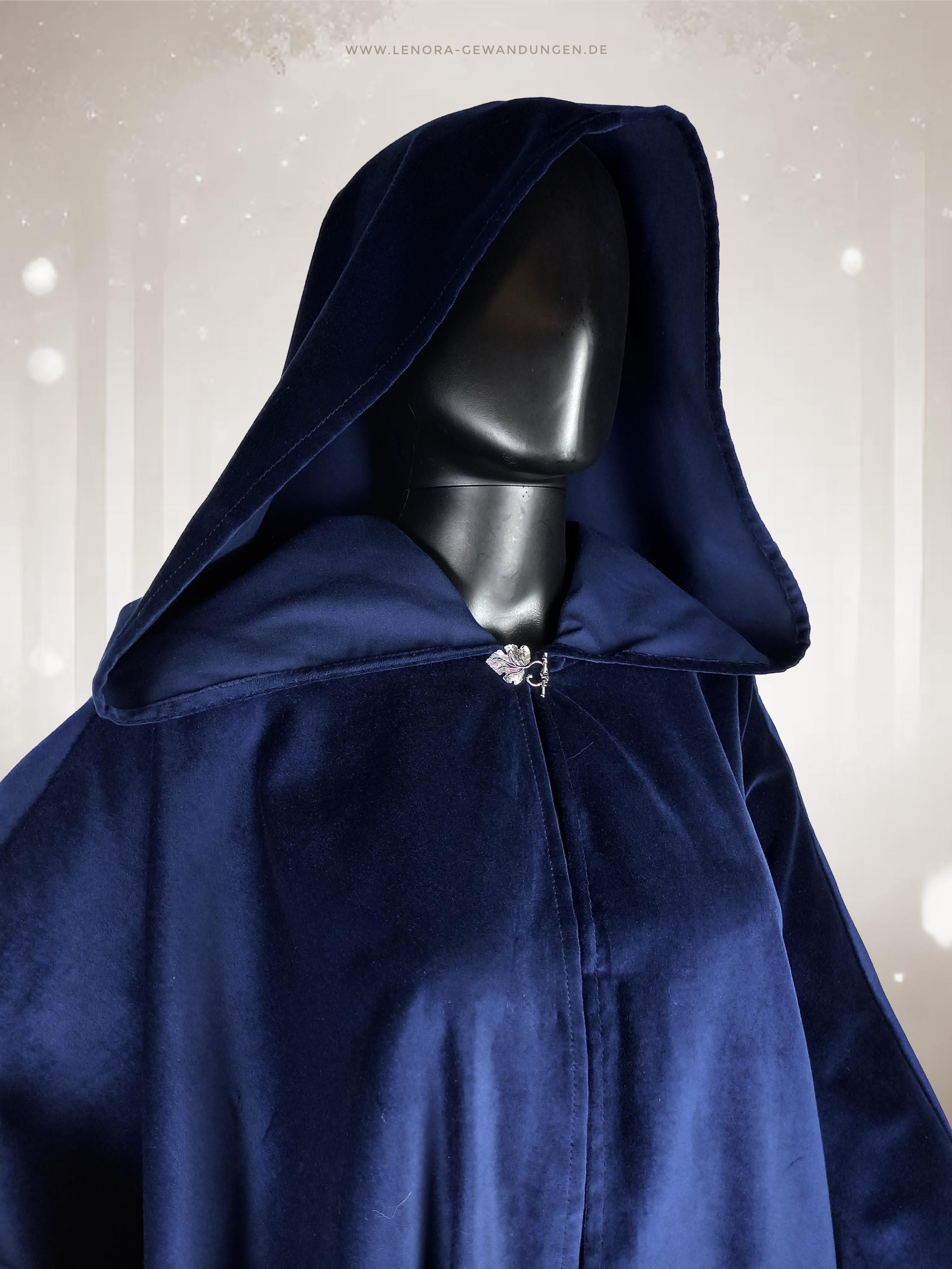 Fantasy Velvet Cloak lenora Long Cloak With Hood and Train for Wedding ...
