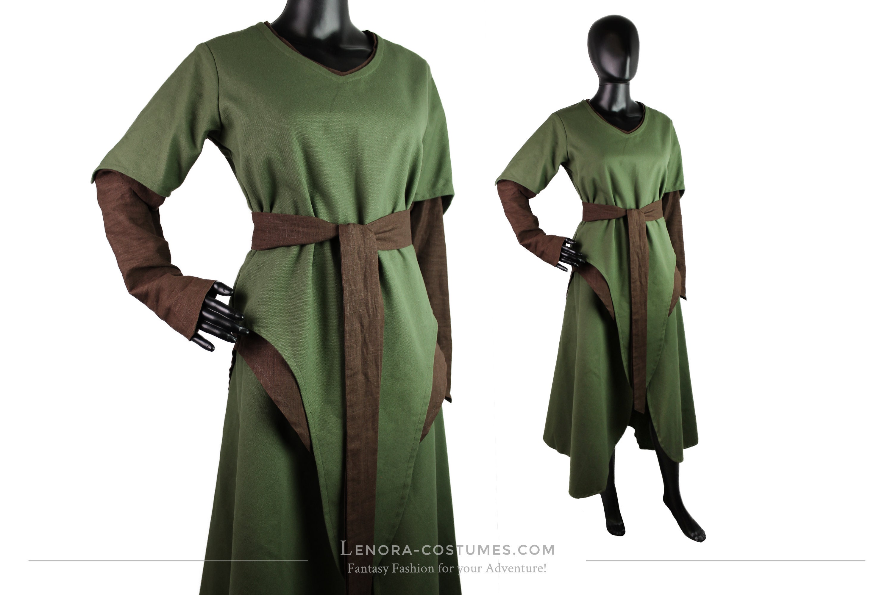 Set noraja 8 Colors Tunic Skirt Tabard Belt Elves Ranger Warrior LARP ...