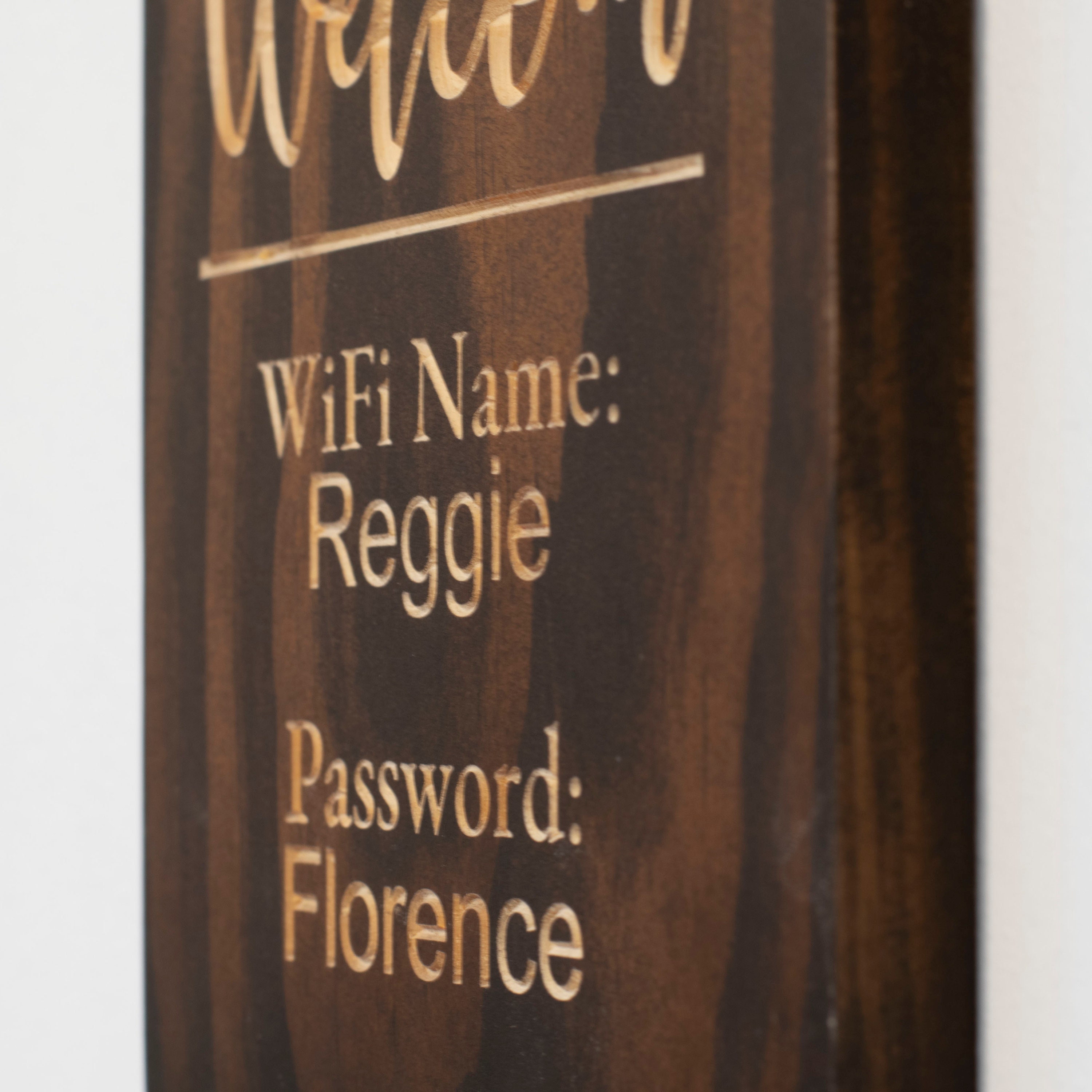 Wifi Password Sign Welcome Sign Engraved Personalized | Etsy