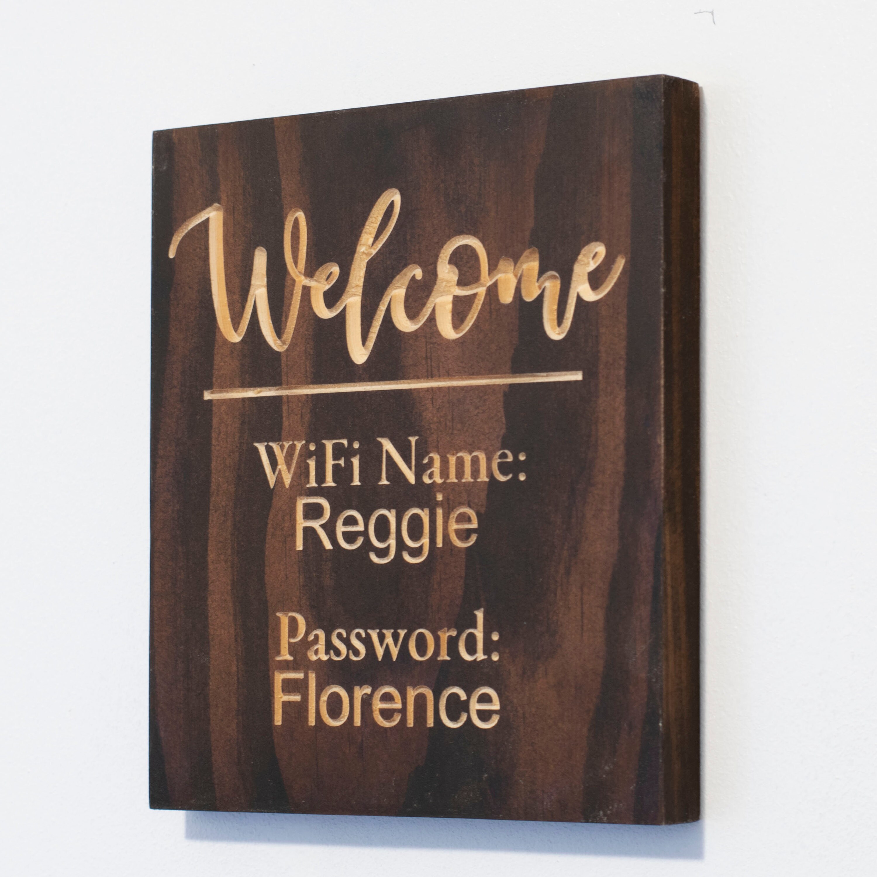 Wifi Password Sign Welcome Sign Engraved Personalized | Etsy