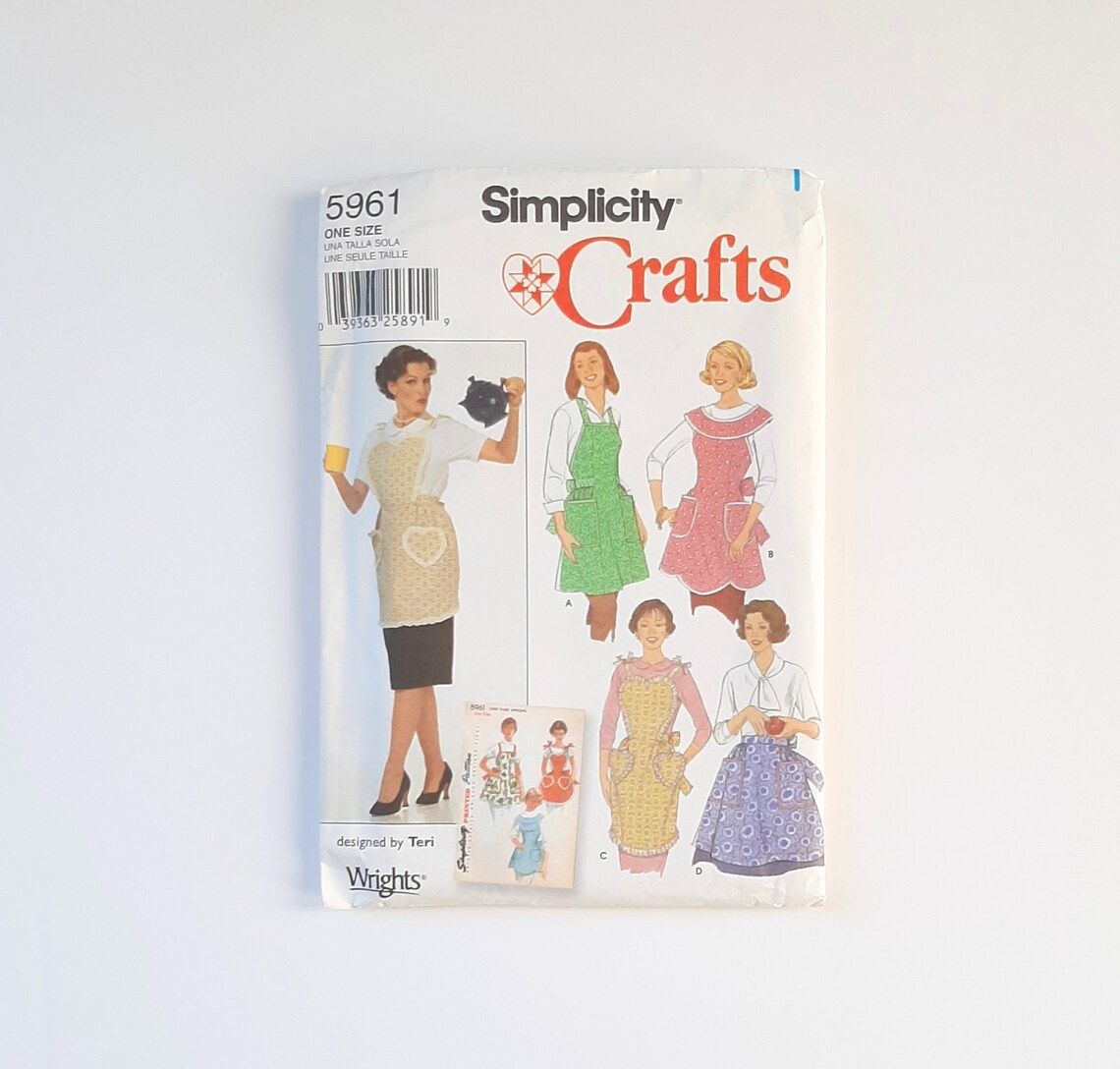 Simplicity Apron Pattern Simplicity Crafts Apron Pattern - Etsy