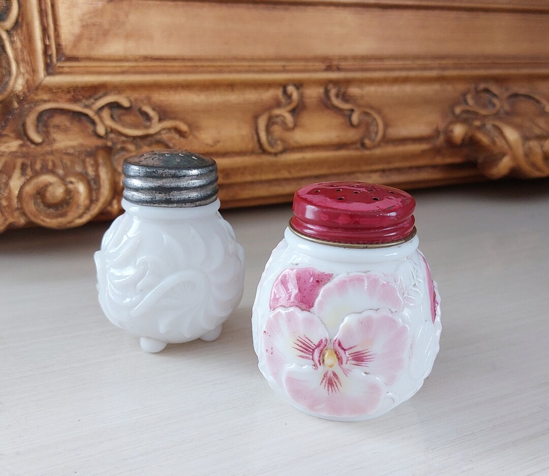 Milk Glass Sugar Shakers • Sugar Sifter • Sugar Duster • Sugar ...