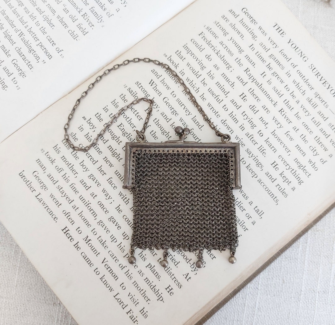Antique Victorian Change Purse • Metal Chainmail Mesh Coin Purse Pouch ...