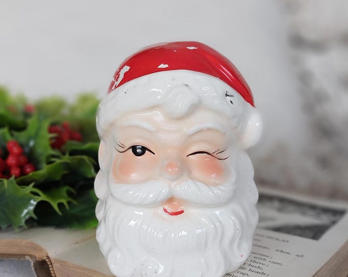 Vintage Inarco Winking Santa Head Bank Vintage Santa Christmas Decor ...