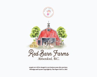 Red Barn Logo Farming Logo Ranch Logo Wedding Venue Logo - Etsy