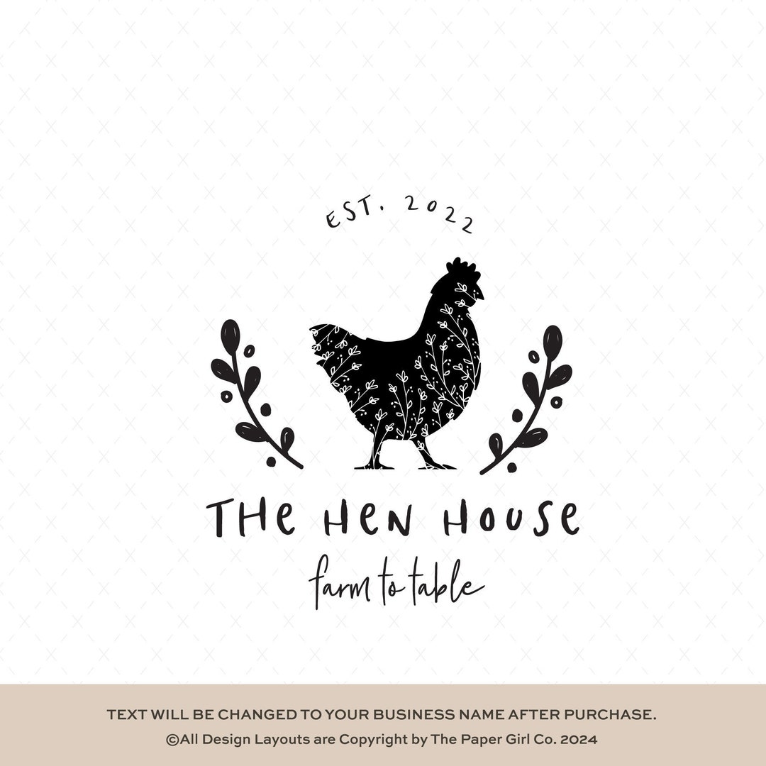 Farm Logo | Chicken Custom Stamp | Fresh Eggs | Custom Logo | Custom ...