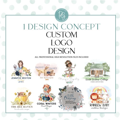 Fox Logo Design Watermark Logo Photography Logo Branding | Etsy