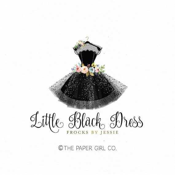 Dress logo black dress logo frock logo party dress logo dress | Etsy