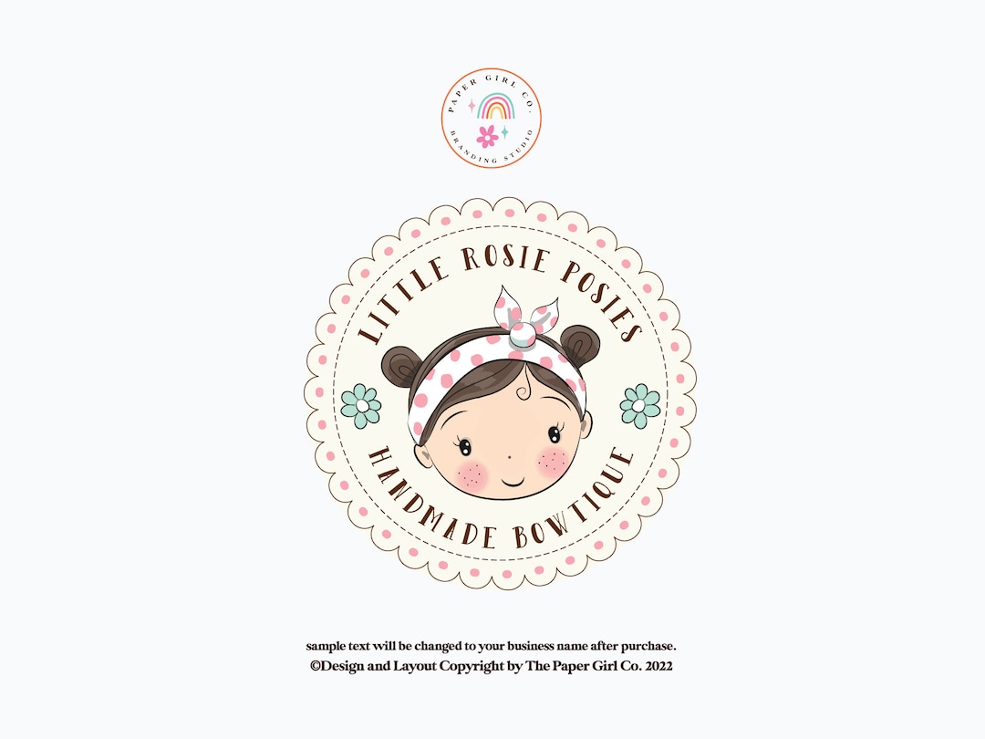 Bow Logo Design, Bow Shop Logo, Hair Bow Logo, Children's Boutique Logo ...