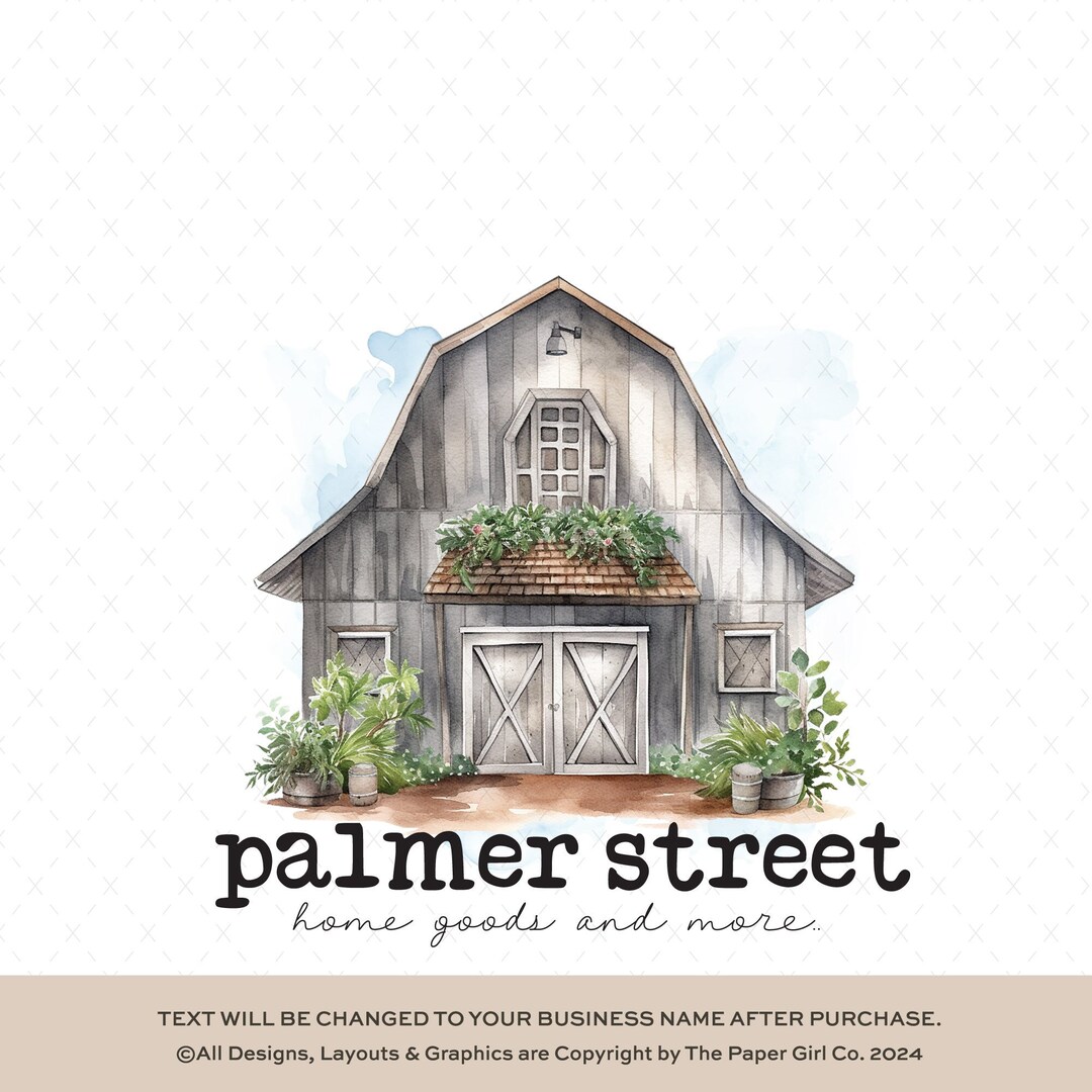 Premade Logo | Logo Design | Business Logo | Rustic Farm Logo | Cottage ...