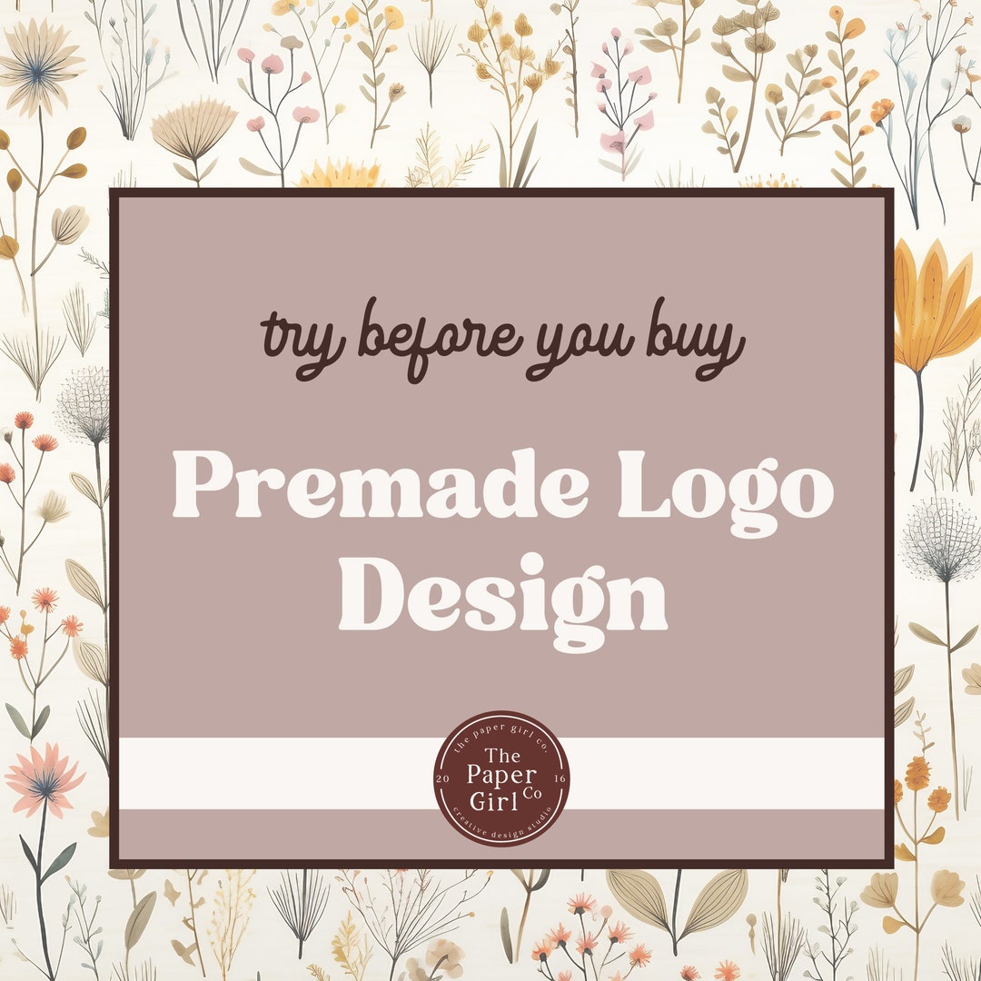 Premade Logo Preview Try Before You Buy Add-on - Etsy