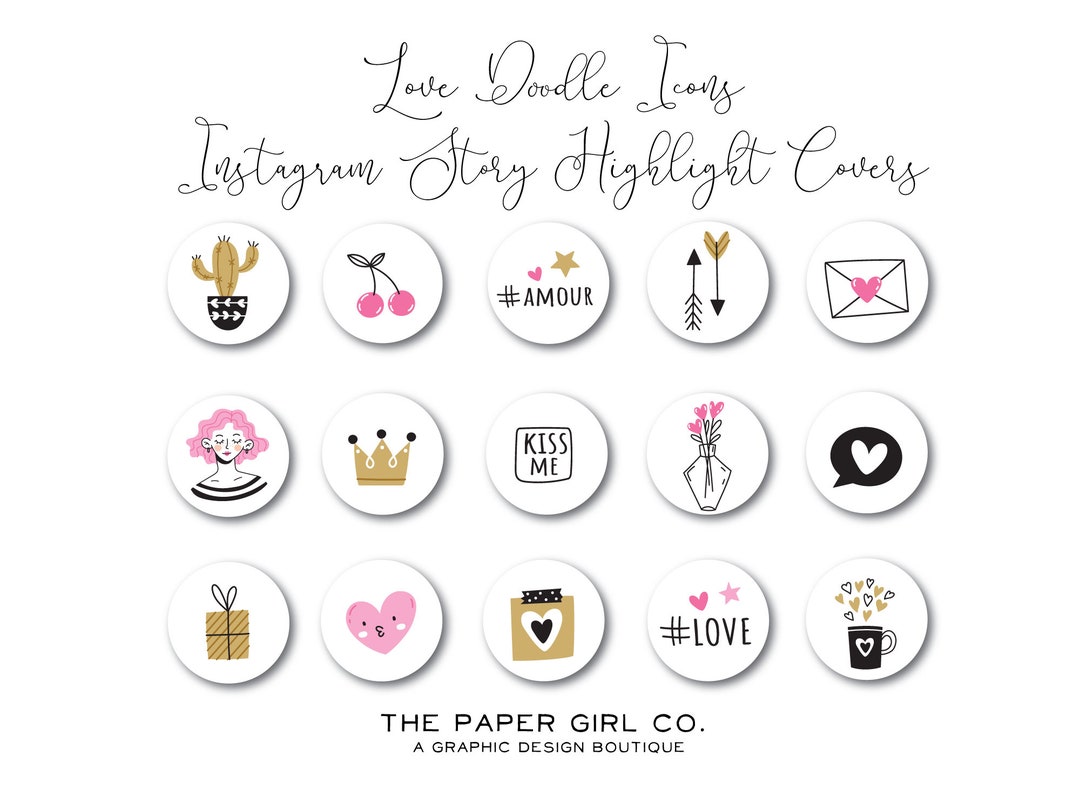 LOVE INSTAGRAM HIGHLIGHT Icons Ios 14 App Icons 15 Instagram - Etsy