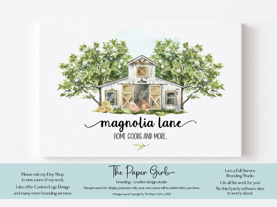 Farmhouse Logo White Barn Logo Barn Logo Logo Design | Etsy Australia