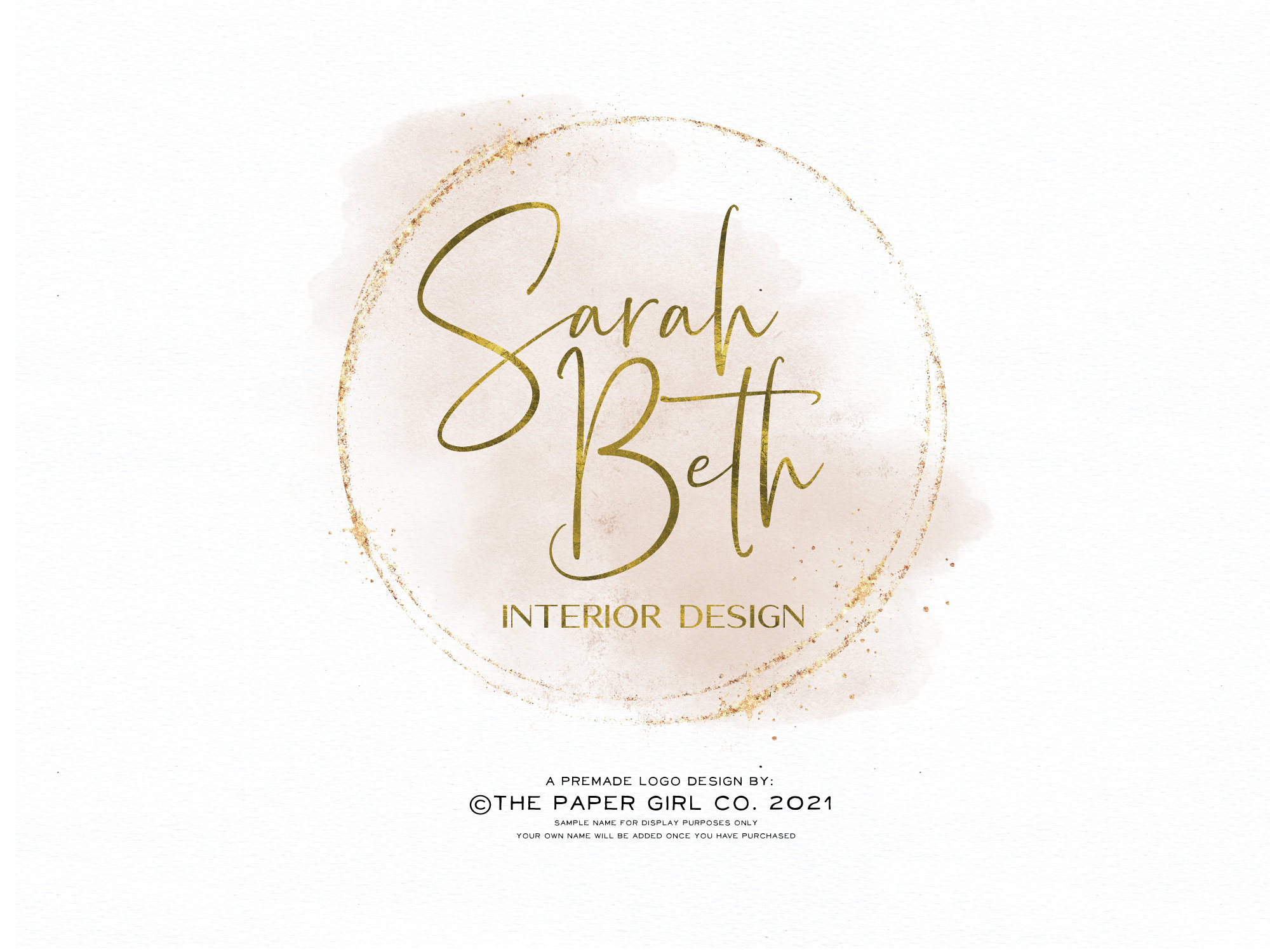 Neutral Watercolor Logo Abstract Logo Design Modern Boho | Etsy