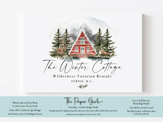 Deer Logo Forest Logo Fox Logo Premade Logo Tree Logo - Etsy