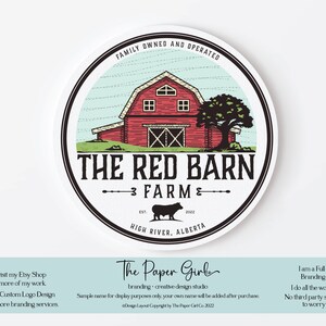 Red Barn Logo, Farming Logo, Ranch Logo, Wedding Venue Logo, Typography ...
