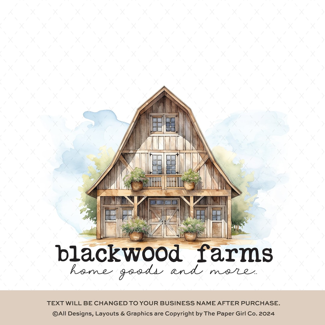 Farmhouse Logo | Business Logo | Premium Branding Package | Logo Design ...