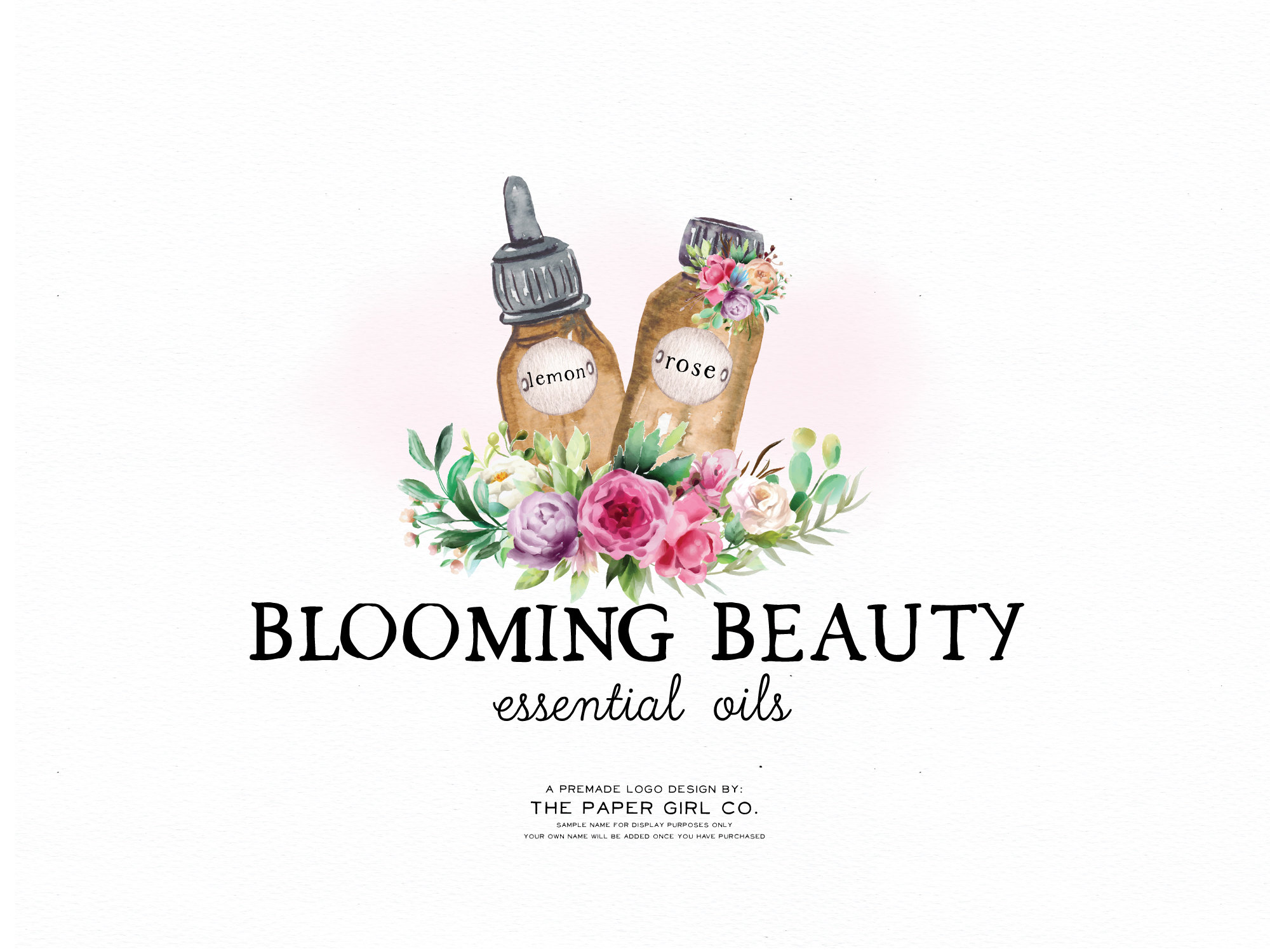 Essential oils logo beauty logo soap logo bath logo | Etsy