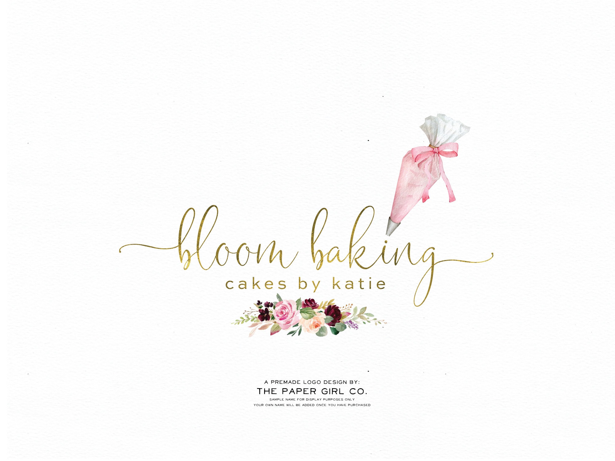 Bakery Logo Piping Bag Logo Baking Logo Cookie Cutter Logo - Etsy Canada