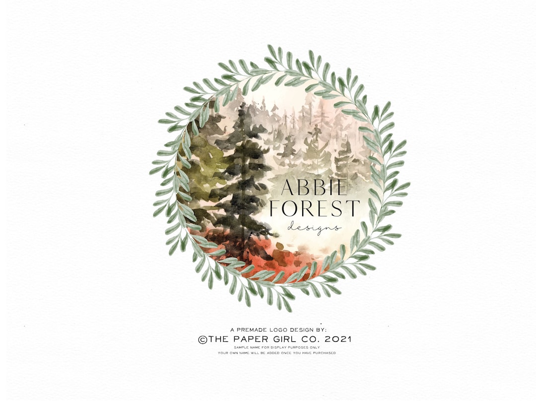 FOREST LOGO DESIGN, Rustic Logo Design, Tree Logo Design, Wilderness ...