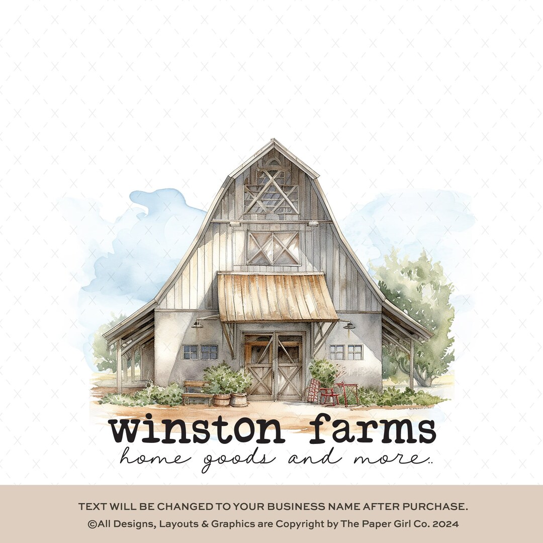 Barn Logo | Custom Logo | Cottage Logo | House Logo | Farm Logo Design ...