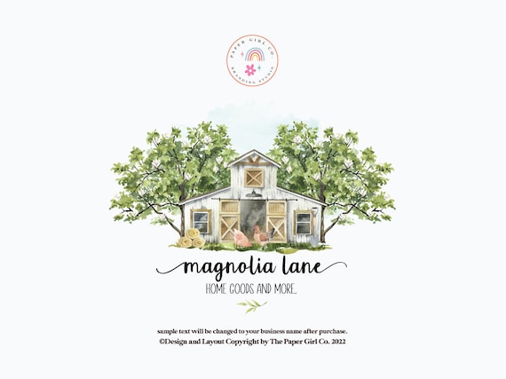 Farmhouse Logo White Barn Logo Barn Logo Logo Design - Etsy