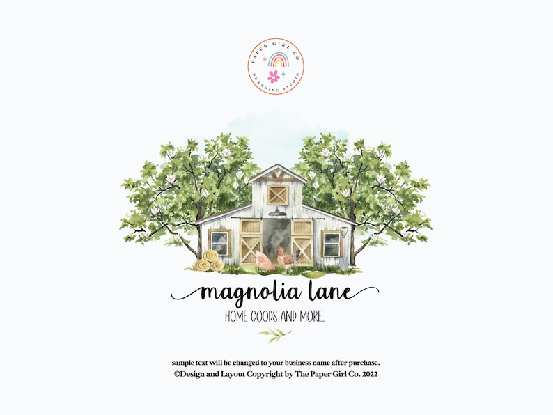 Farmhouse Logo White Barn Logo Barn Logo Logo Design - Etsy