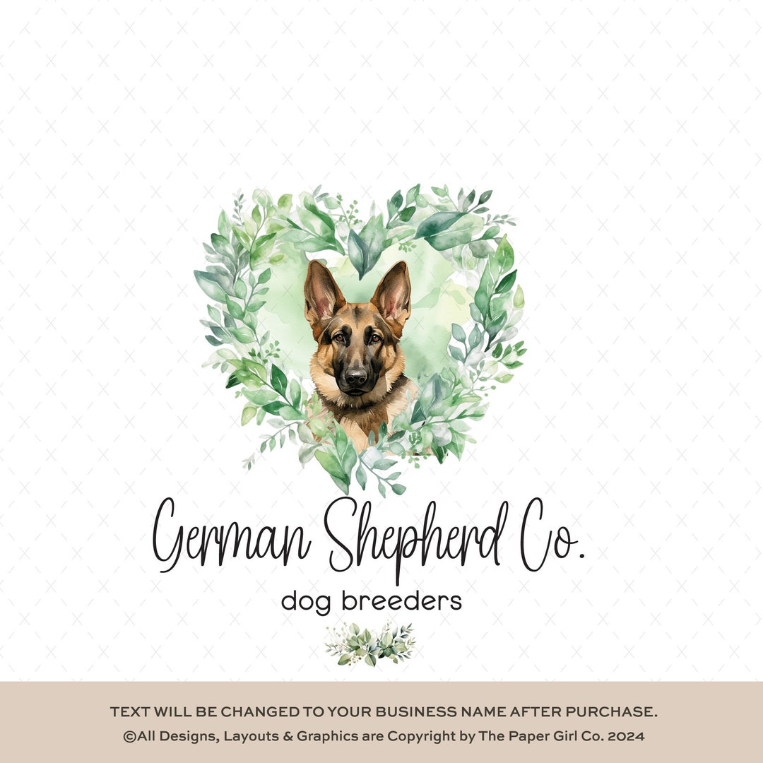 Pet Logo | German Shepherd Logo | Custom Pet Logo Design | Paw Logo ...