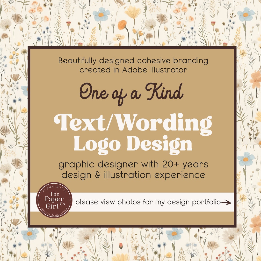 Custom Text Logo Design, Custom Wordmark Logo Design, Custom ...