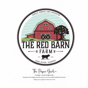 Red Barn Logo Farming Logo Ranch Logo Wedding Venue Logo | Etsy