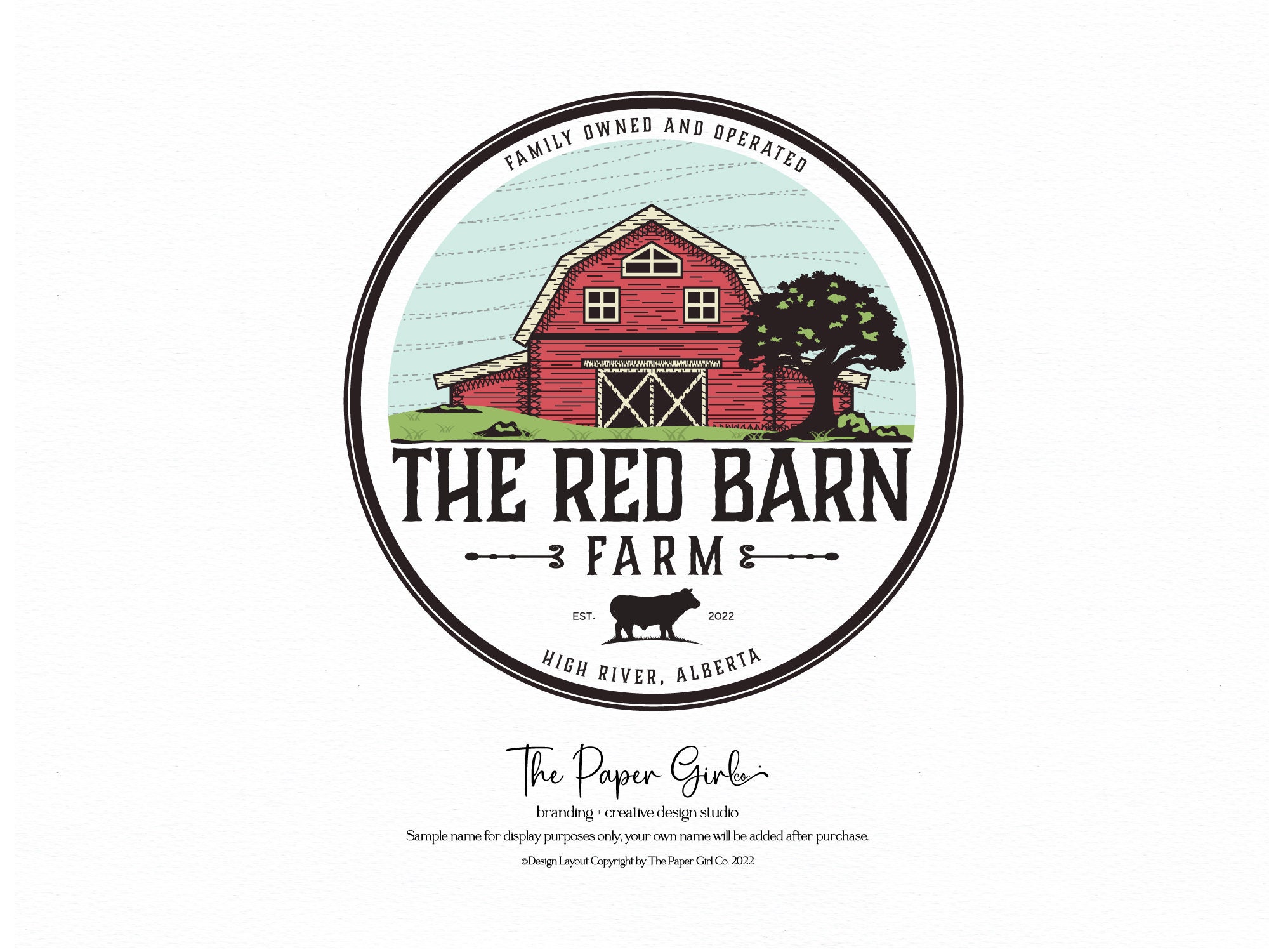 Red Barn Logo Farming Logo Ranch Logo Wedding Venue Logo | Etsy