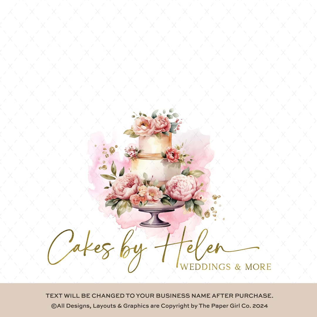 Cake Logo | Premade Logo | Branding Package | Graphic Design | Bakers ...
