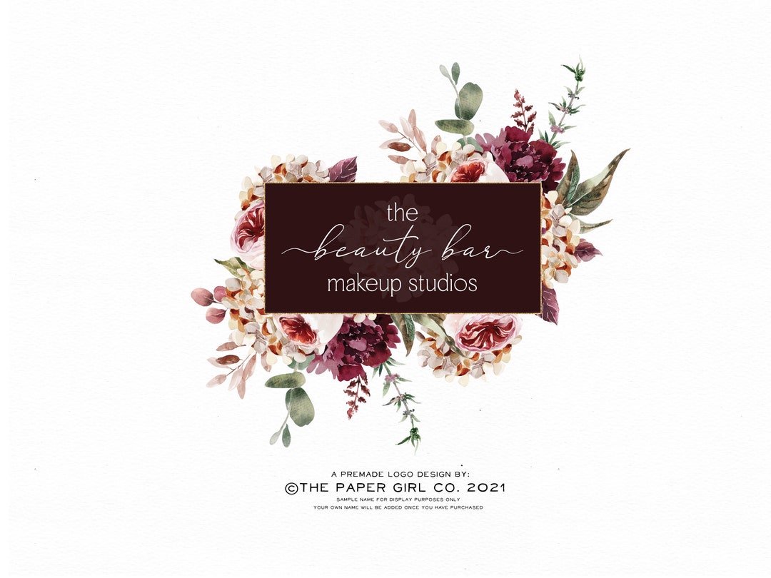 Boho Flower Logo Design Wildflower Logo Business Branding - Etsy