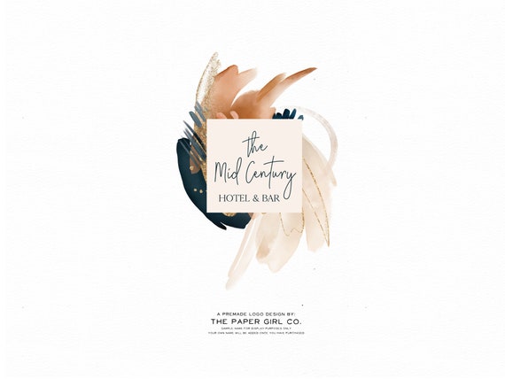 Mid Century Modern Logo Abstract Logo Design Retro Logo | Etsy Canada