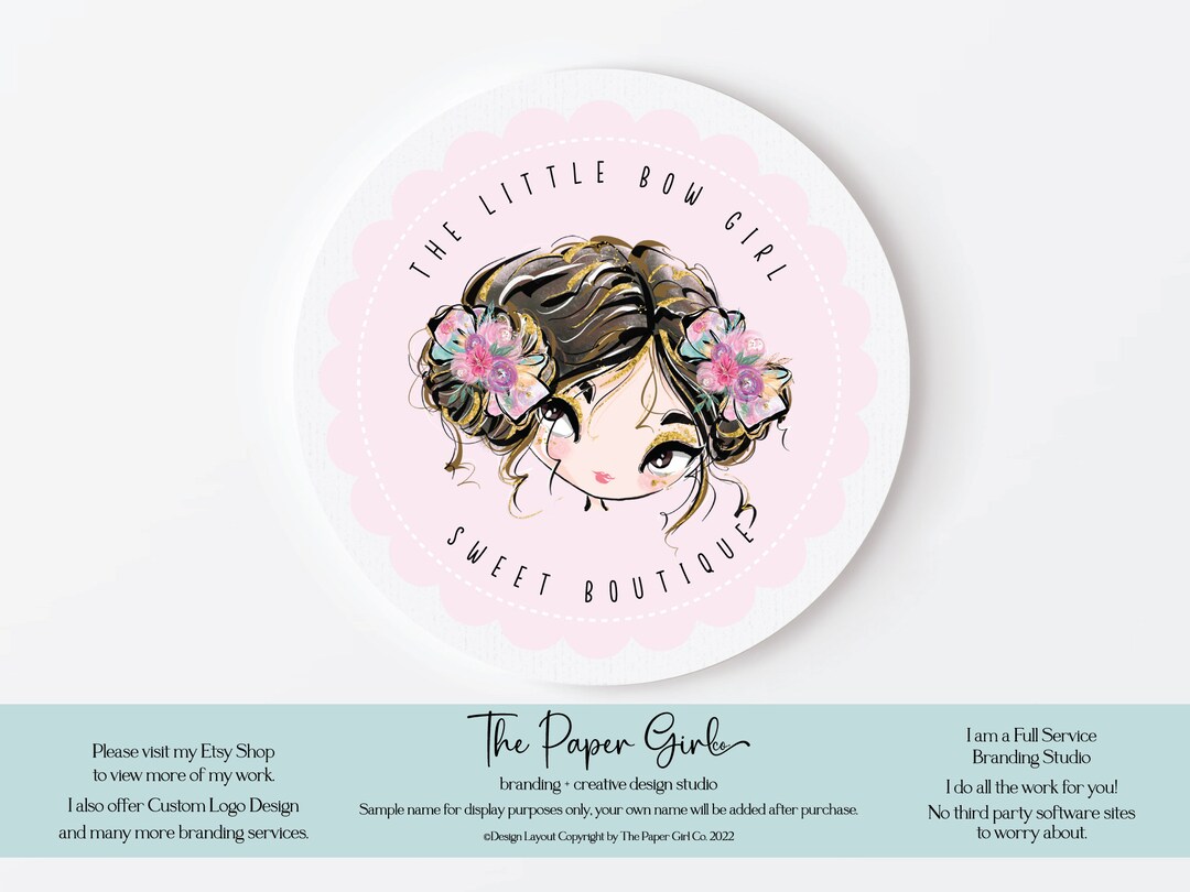 Bow Shop Logo, Bow Logo, Hair Salon Logo, Beauty Logo, Hair Bow Logo ...