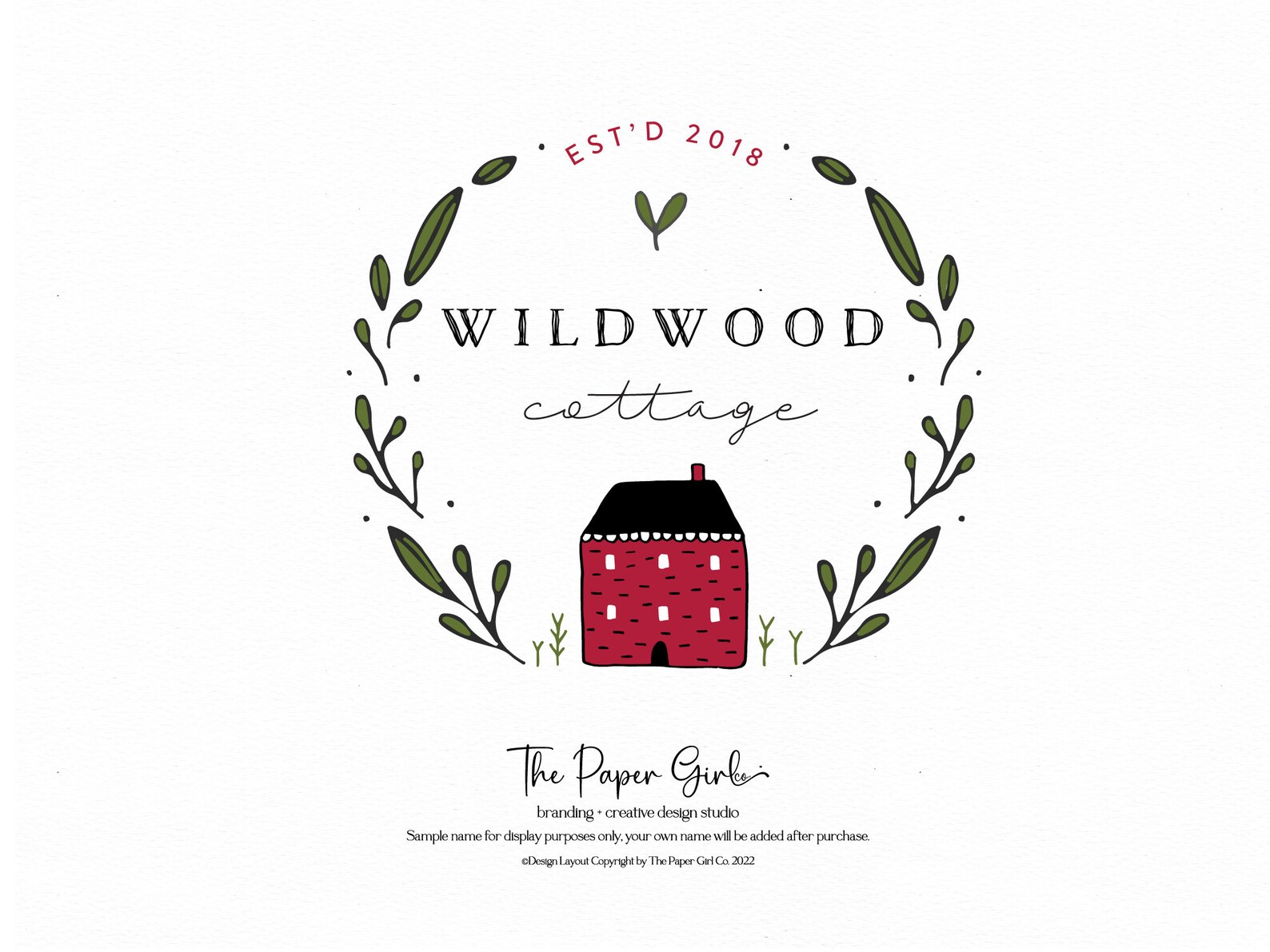 Cottage Logo House Logo Cabin Logo Farmhouse Logo Nature - Etsy