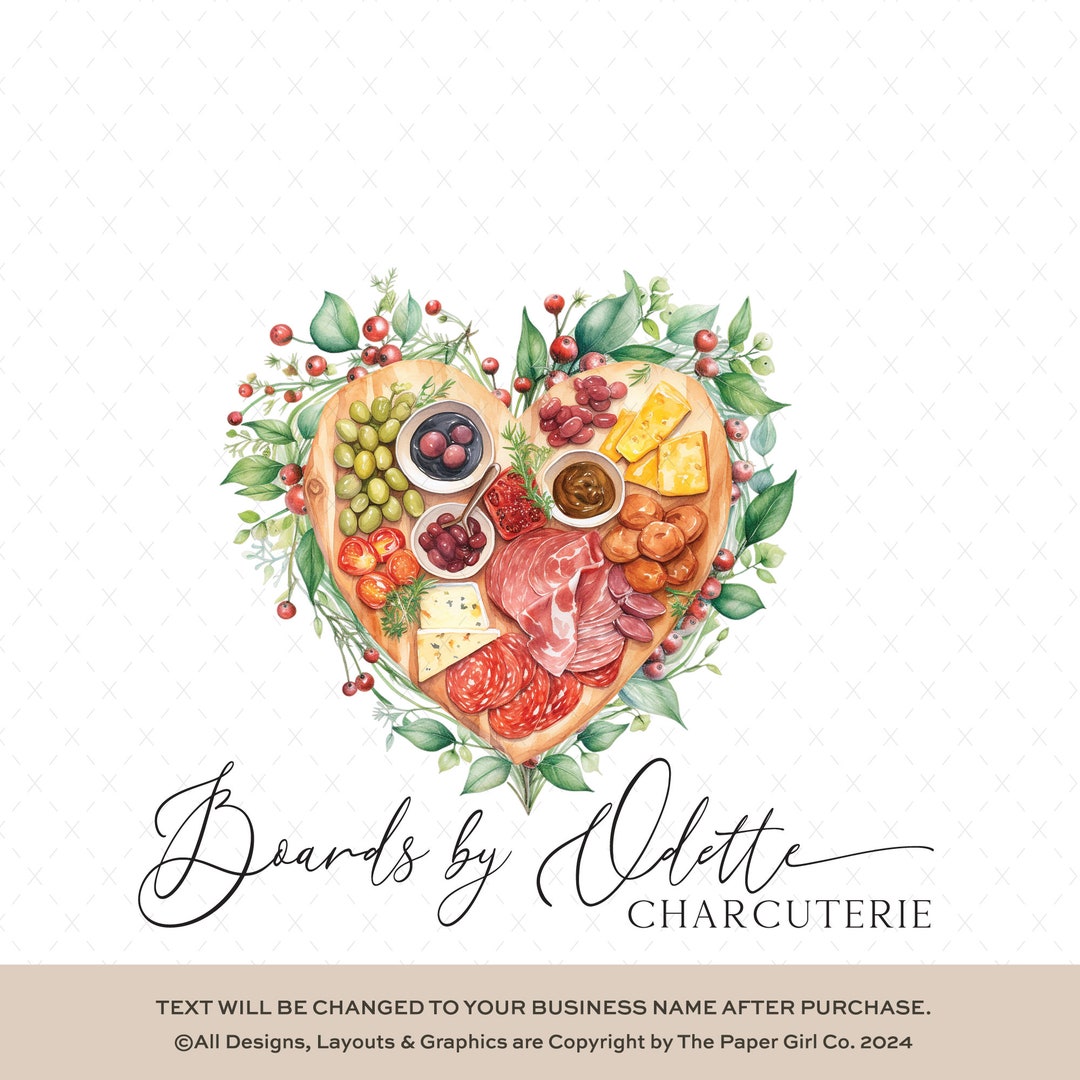 Cheese Board Logo | Food Logo | Charcuterie Picnic Logo | Custom Bbq ...