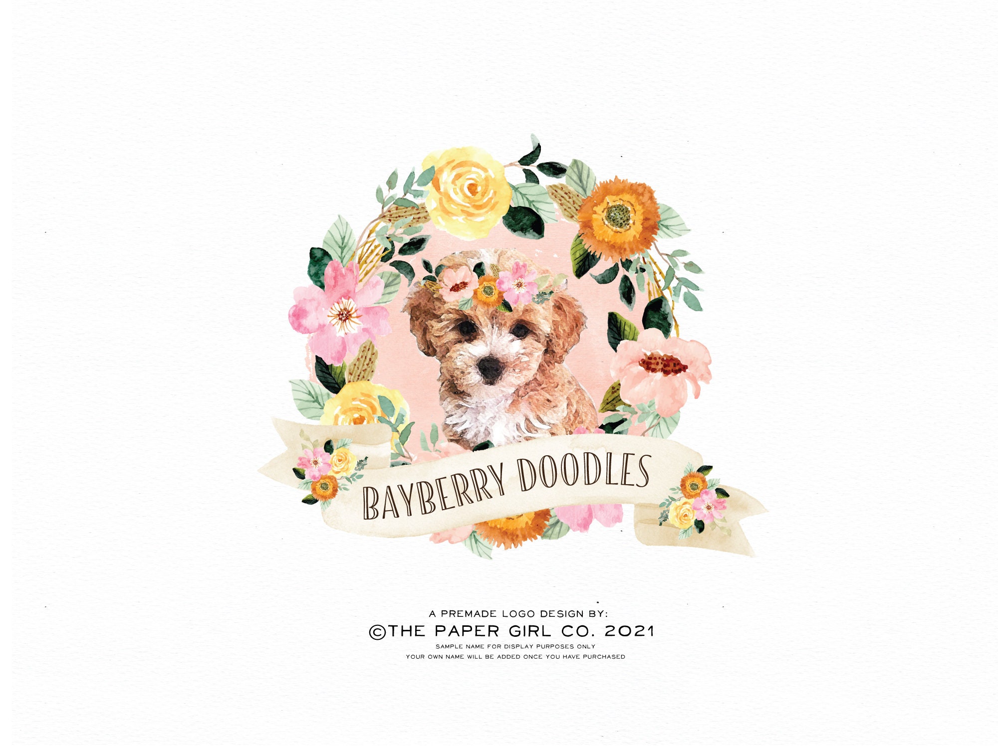 LABRADOODLE LOGO Dog Logo Pet Logo Premade Logo - Etsy