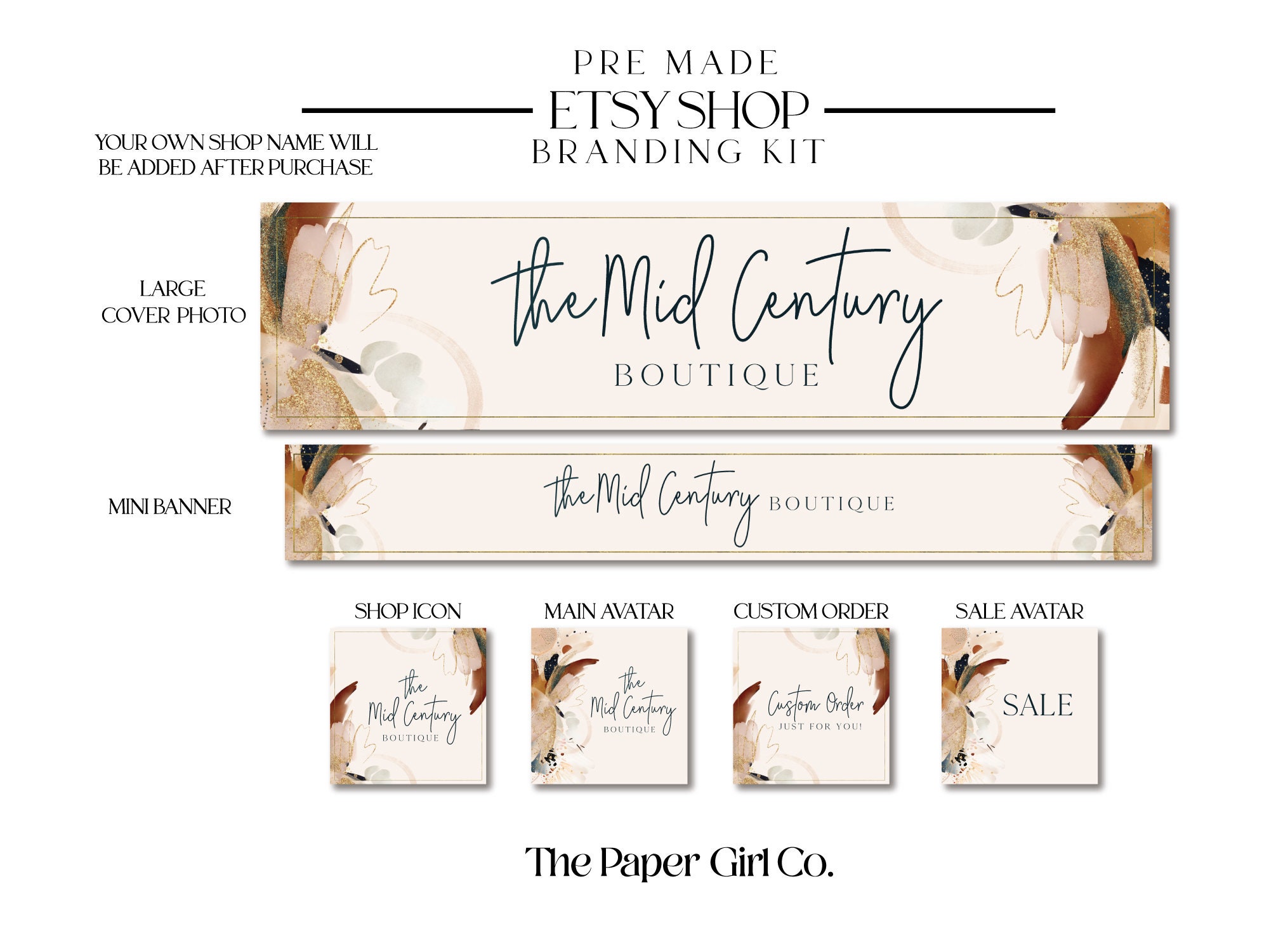Etsy Shop Banner Set Etsy Cover Photo Etsy Branding Kit | Etsy