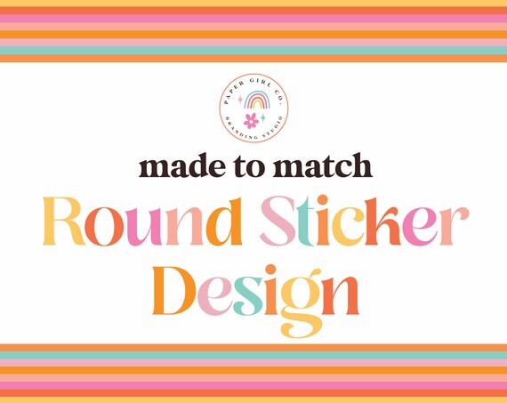 Sticker Design-made to Match-branding Package - Etsy