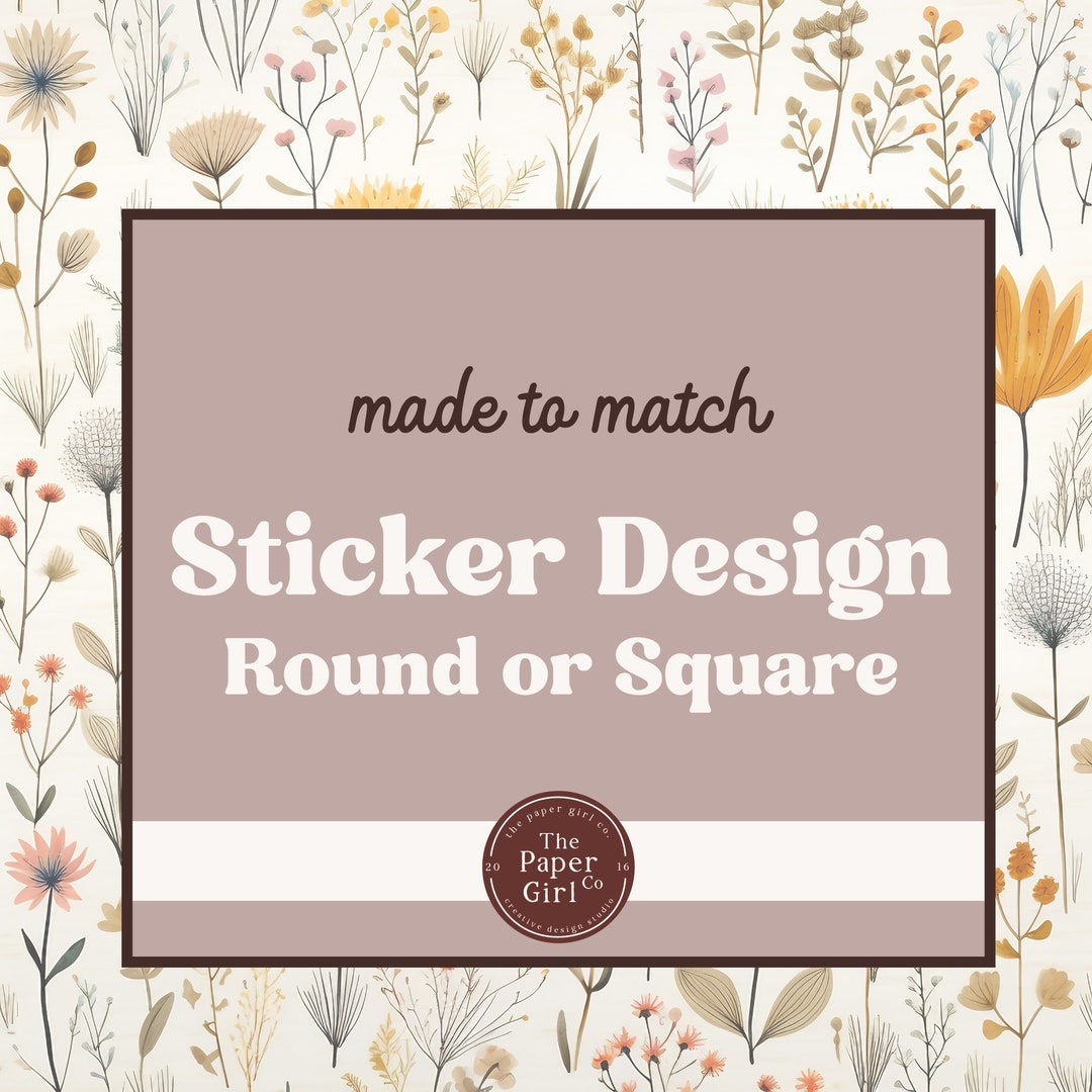 Sticker Design-made to Match-branding Package - Etsy