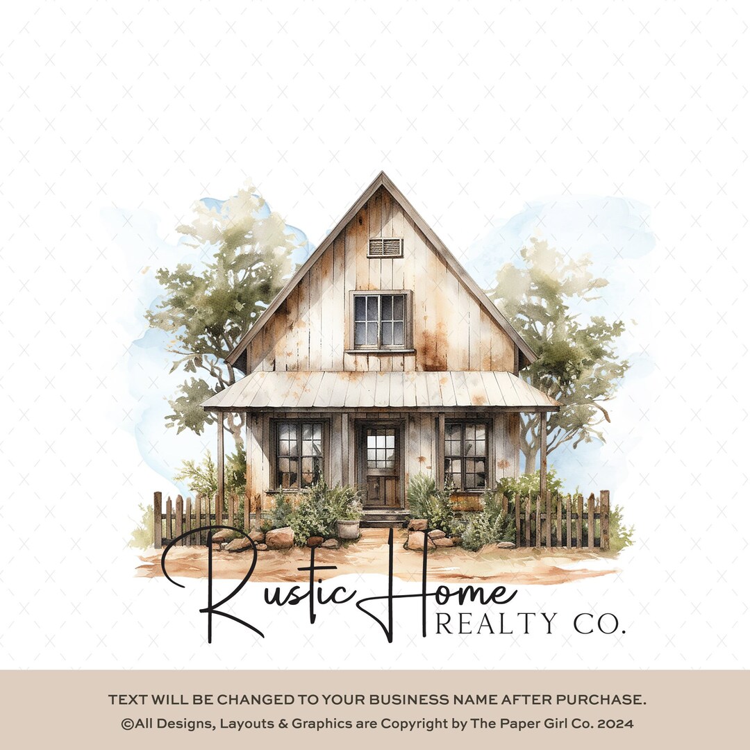 Farmhouse Logo | Garden Logo | Floral Logo | Home Logo | House Logo ...