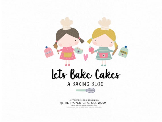 BAKING LOGO DESIGN Kids Bakery Logo Handmade Bakery Logo | Etsy