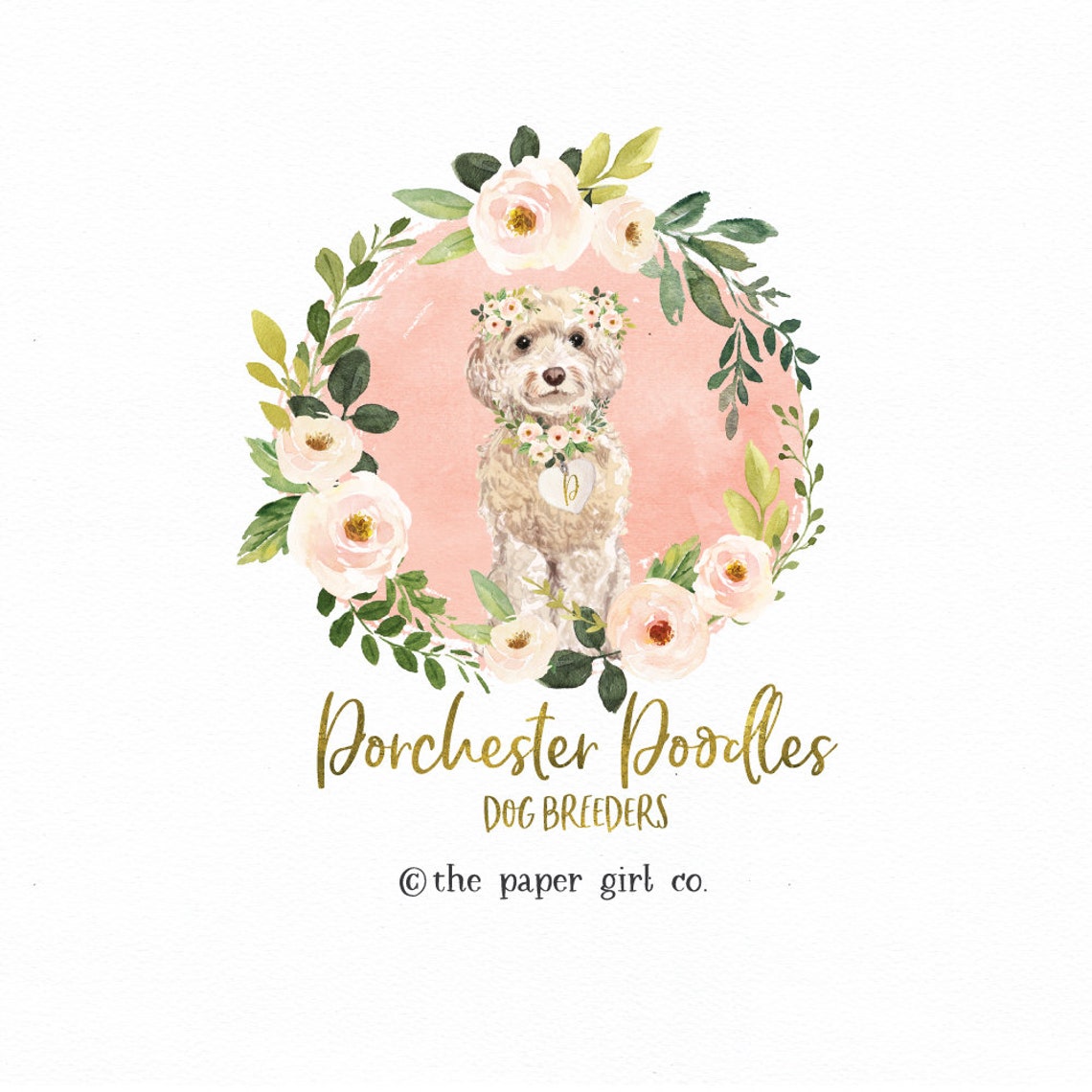 Labradoodle Logo Dog Logo Pet Logo Pre Made Logo Photography Logo Dog ...