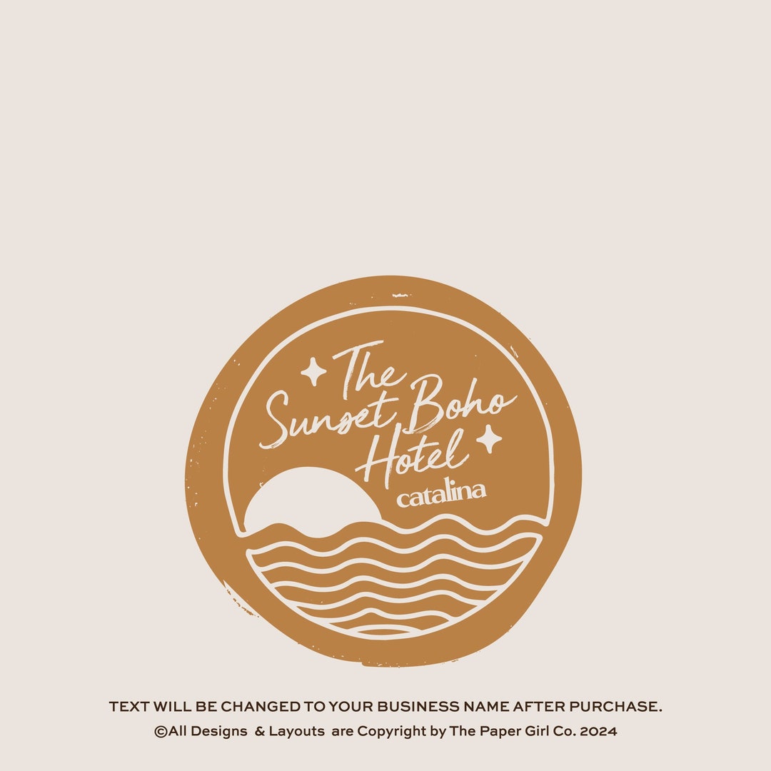 Boho Chic Premade Logo Design, Modern Minimalist Nautical Business ...