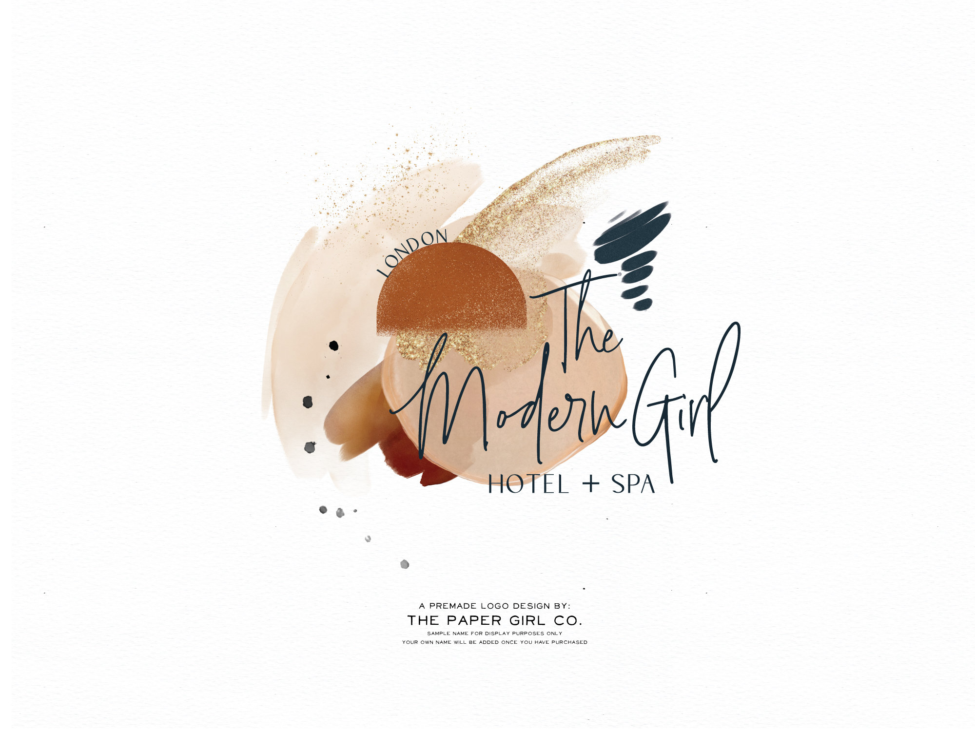 Premade Logo Design Logo Branding Warm Abstract Art Neutral - Etsy Canada