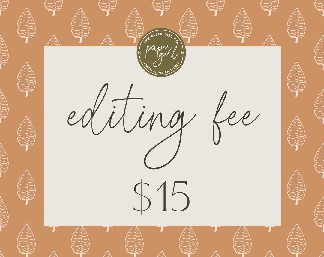 Premade Logo Editing Fee - Etsy