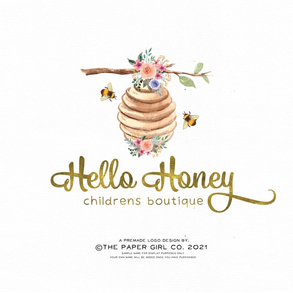 Flower Bee Logo - Etsy