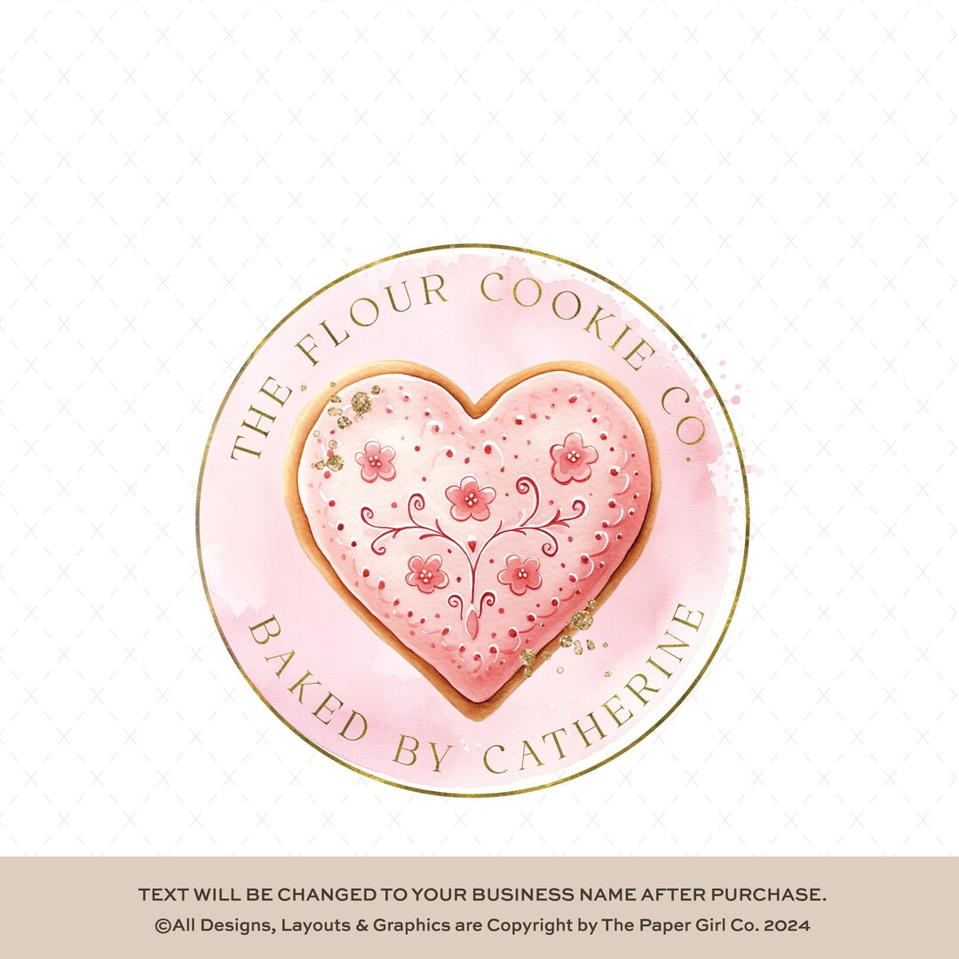 Cookie Logo | Custom Logo | Round Logo | Premade Logo Design | Bakery ...