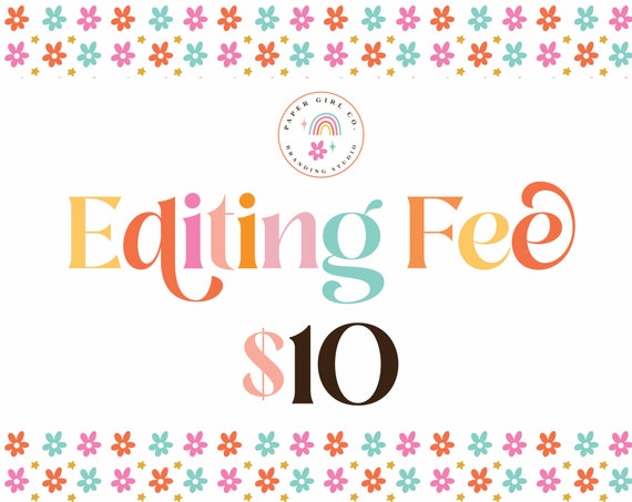 Premade Logo Editing Fee - Etsy